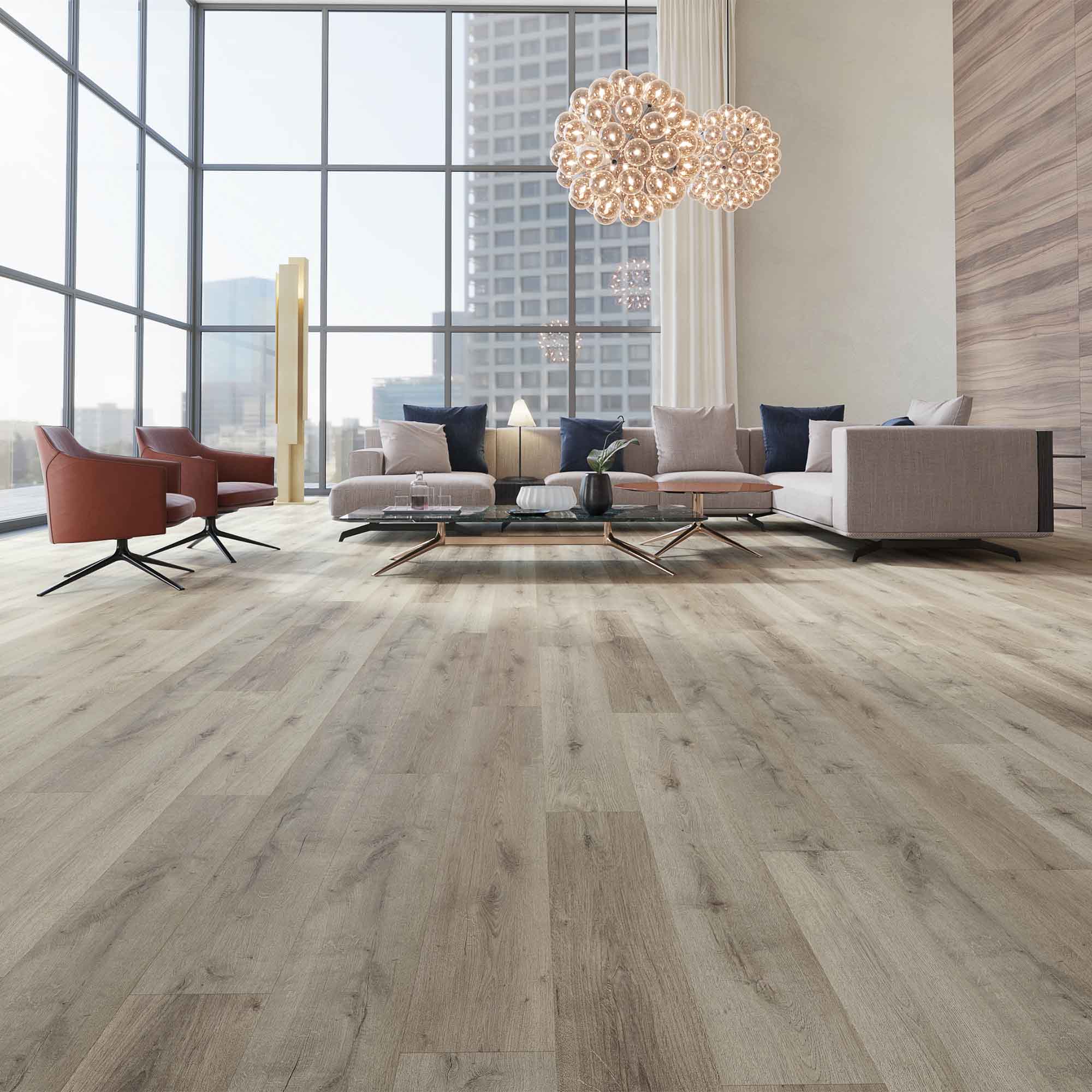 Piso Vilínico SPC Twist Grey Plus 1220x228 mm | mK.cl