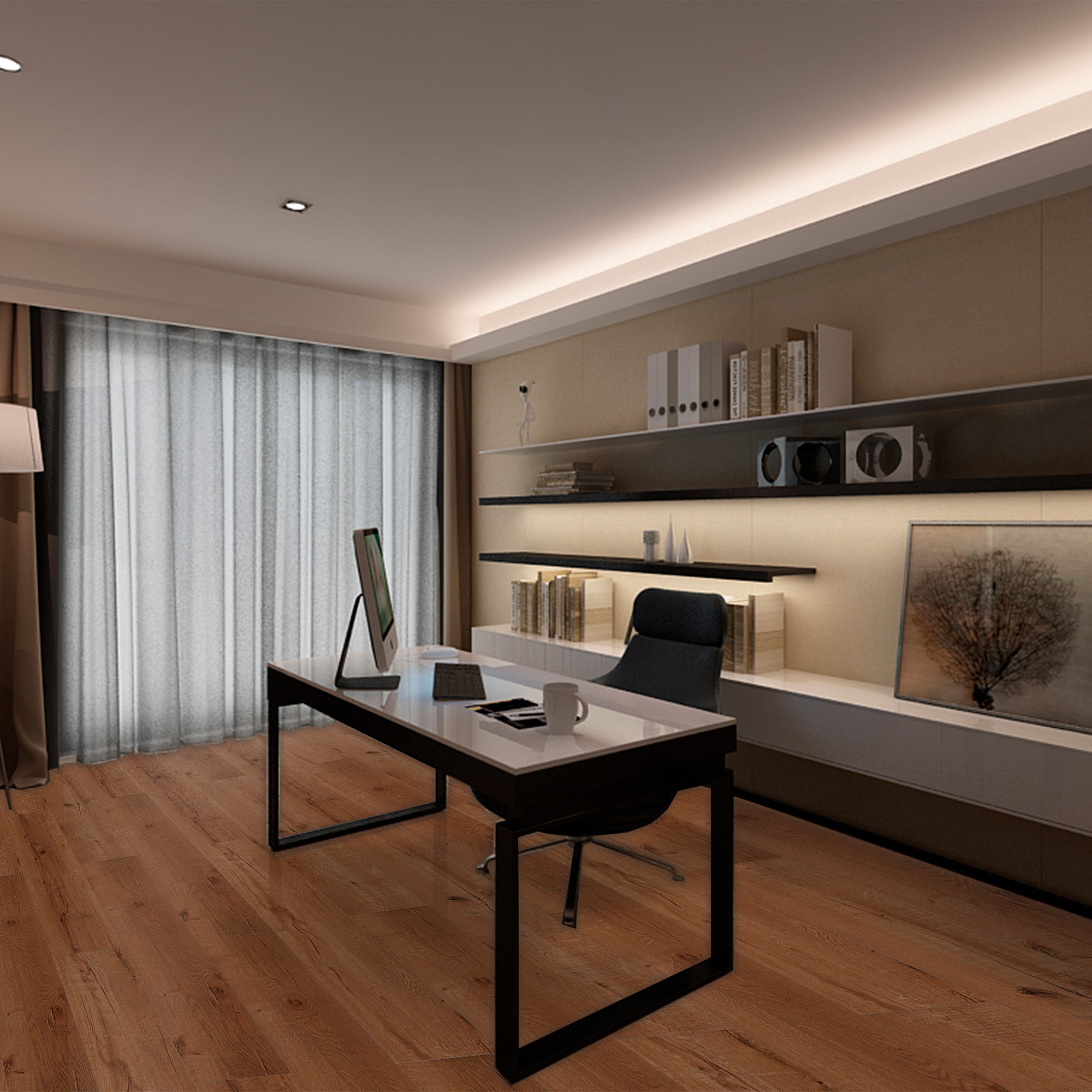 Piso Vinílico SPC Iguazu Caramel Plus 1511x229 mm | mK.cl