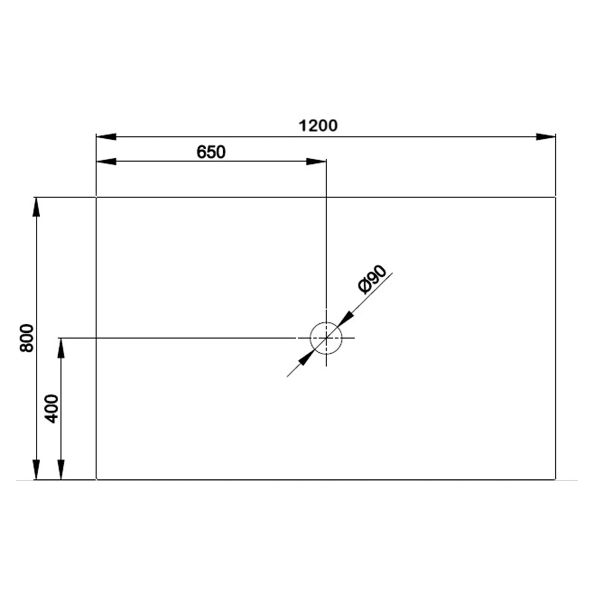 Receptaculo Bette Floor 120X80 Grafito Con Soporte T1 | mK.c