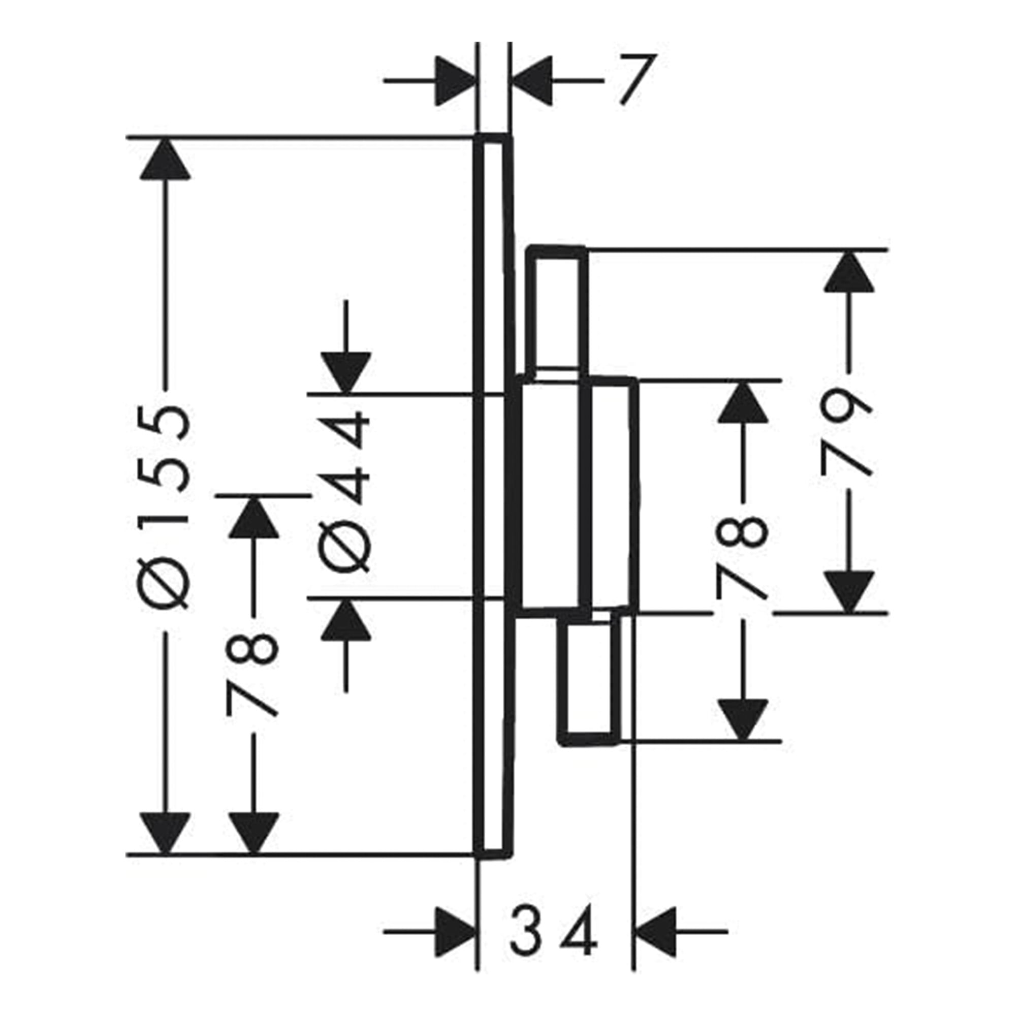 Embellecedor Ducha Tecturis Duoturn S Empotrado 1 Via 756186 - MK