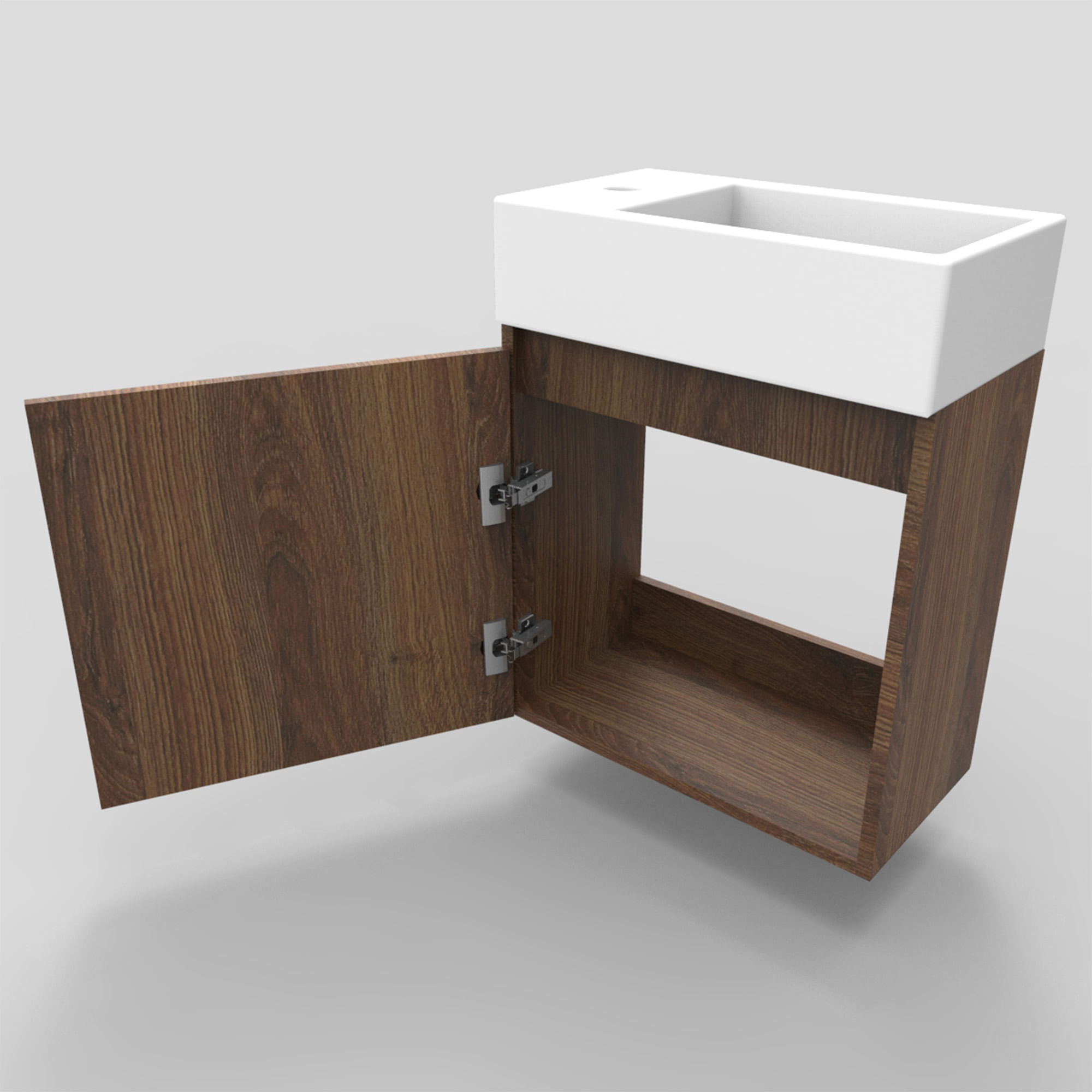 Mueble de Baño Aria 1 Puerta Arizona con Lavamanos 450x595x2