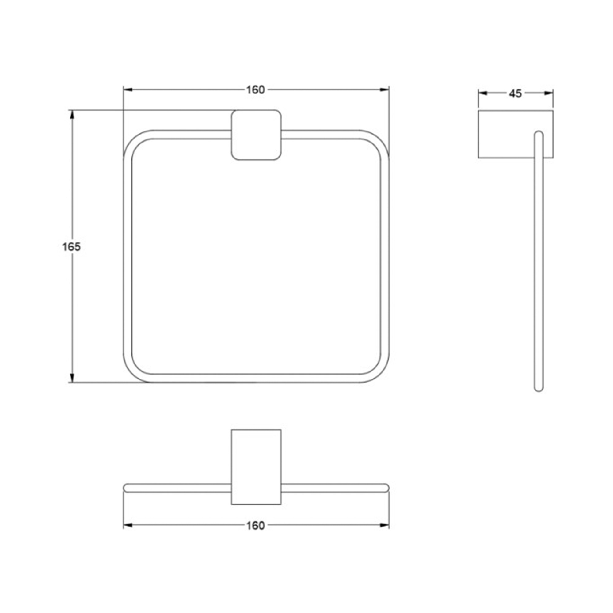 Toallero Rectangular Life Cromado | mK.cl