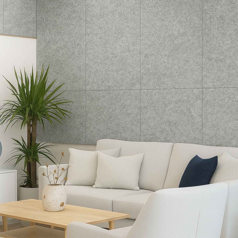 Panel Acústico PET Fibro Plank Light Grey 1200x2780x9 mm